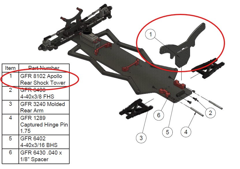 OG Apollo Rear Shock Tower – BMF Custom RC